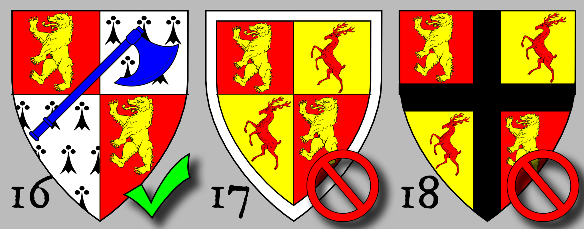 How to Avoid Marshalling in SCA Armory - Heraldry at Poore House